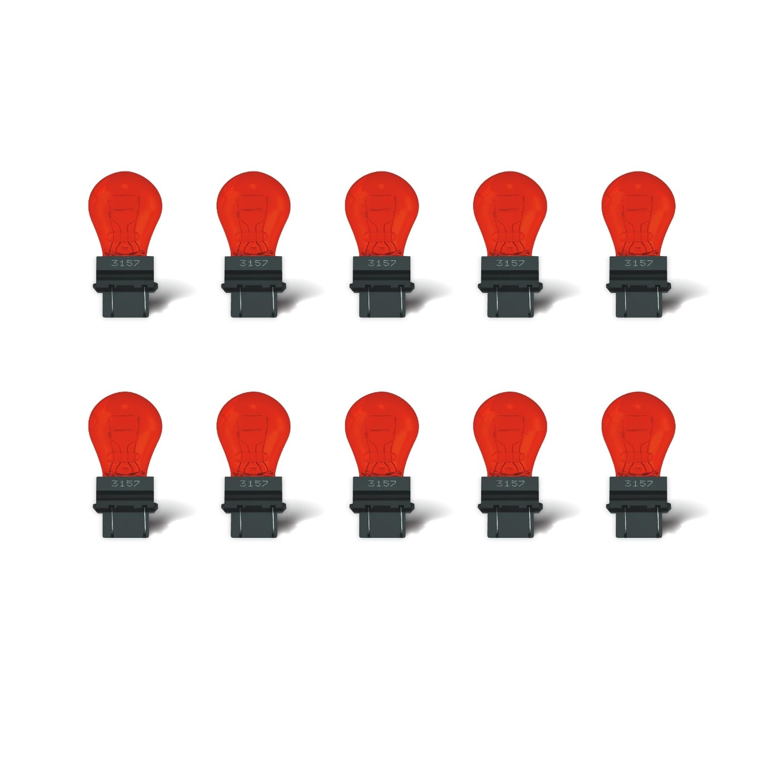Amazon.com: Rafeal Auto 3157 Red Light Bulb 10 Pack,3157red Automotive ...