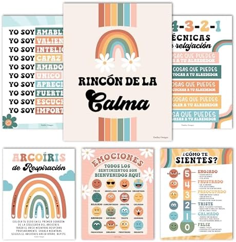 Amazon.com : Hadley Designs Spanish Classroom Decorations - 12 Spanish ...