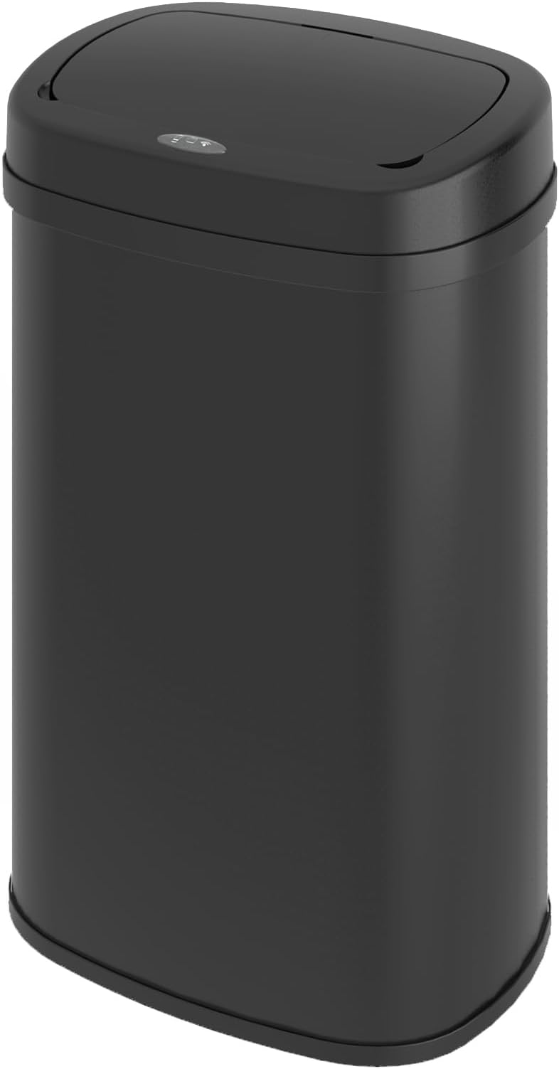 Devanti Rubbish Bin 50L Sensor Sliver Metal Body Kitchen Automatic ...