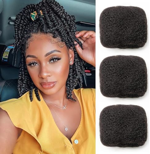 Amazon.com : Loc Afro Kinky Bulk Hair for Micro Twist 8 Inch 3 Packs ...