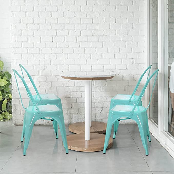 THE KASHTH Vantaggio Comfort Bistro Chair Metal Black Industrial Design ...