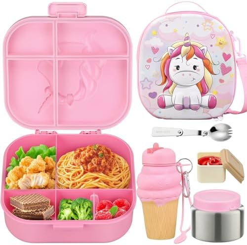 Magical Fantasy Lunch Box Set for Kids - 12oz Insulated Food Jar ...