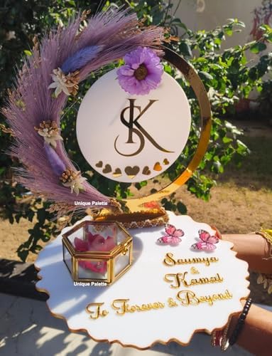 Buy Unique Palette Personalized Acrylic Engagement Wedding Ring Platter ...