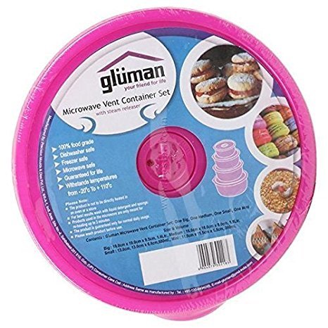 Buy Gluman Microvent Container Microwave Safe - Fresh Plastic Bowl ...