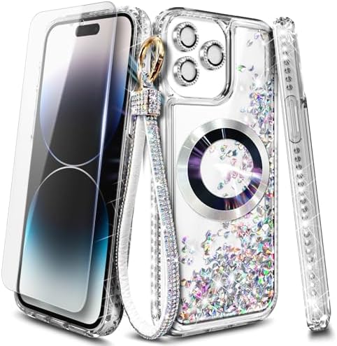 Amazon.com: WDHD Designed for iPhone 15 Pro Max Magnetic Case Compatible with MagSafe, Tempered ...