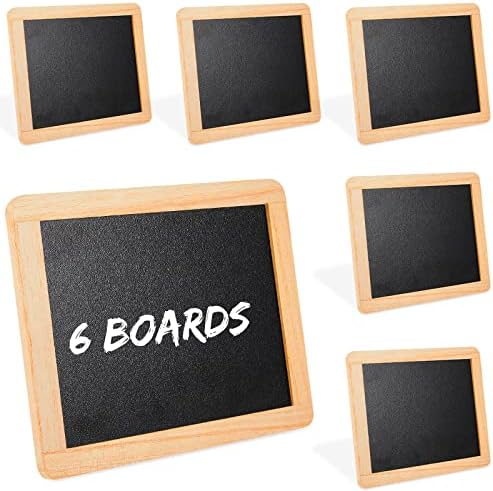 Amazon.com : Chinco 6 Pcs Small Slate Chalkboard Mini Chalk Board with ...