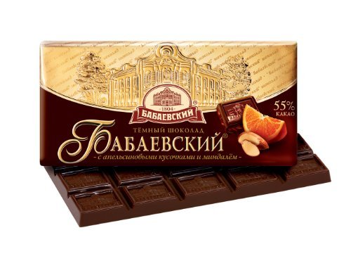 Amazon.com: Dark Chocolate with Slices of Orange and Almonds "Babaevsky ...