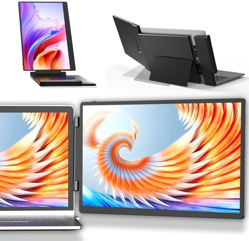 Vixtan Dual Laptop Screen Extender, 14" FHD 1080P IPS Dual Monitor for ...