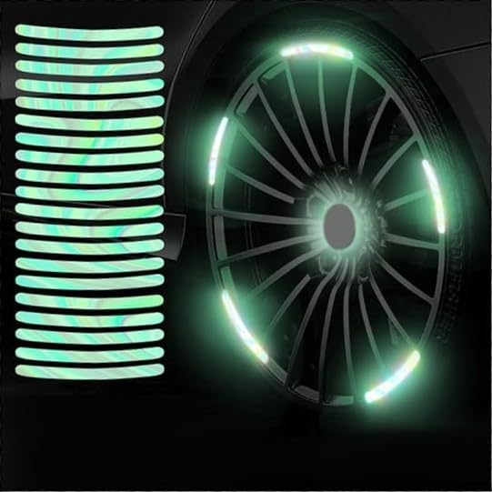 COLLUVA Glowing Wheel Hub Stickers for Car & Bike – 20PCS Reflective ...