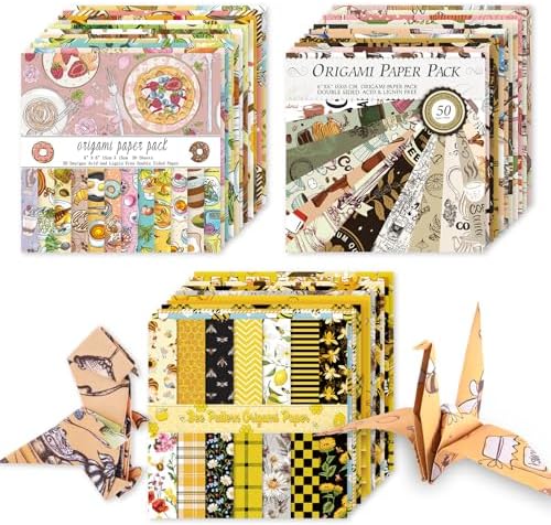 Amazon.com : Origami 6x6 Paper Kit 150 Sheets 150 Vivid Colors Double ...