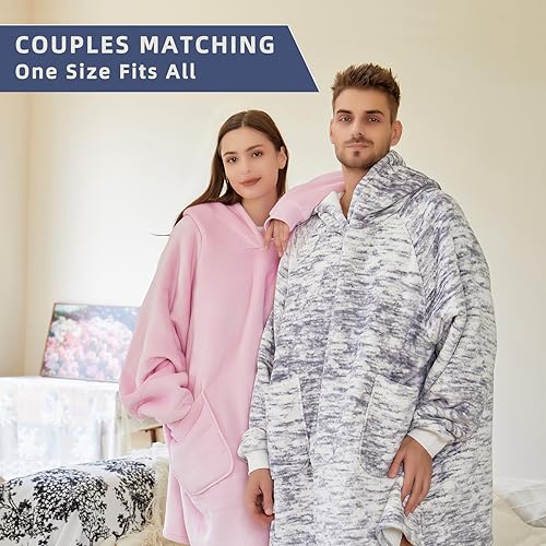 Snapklik.com : Wearable Blanket Hoodie Adult, Oversized Sherpa ...