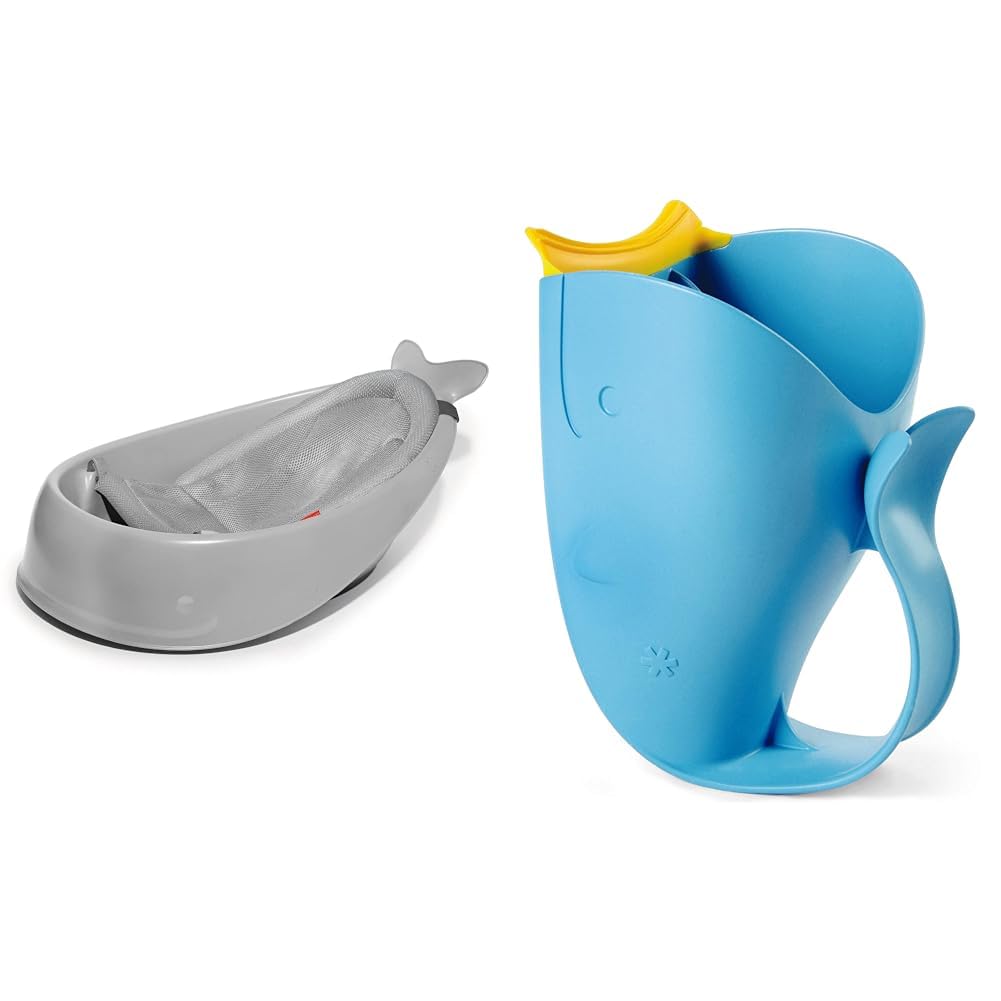 Amazon.com: Skip Hop Baby Bath Tub, 3-Stage Smart Sling Tub, Moby, Grey ...