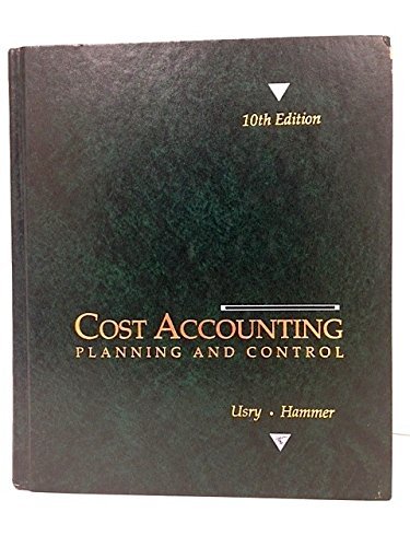 Cost Accounting - planning and control by Adolph Matz (1990-10-31 ...