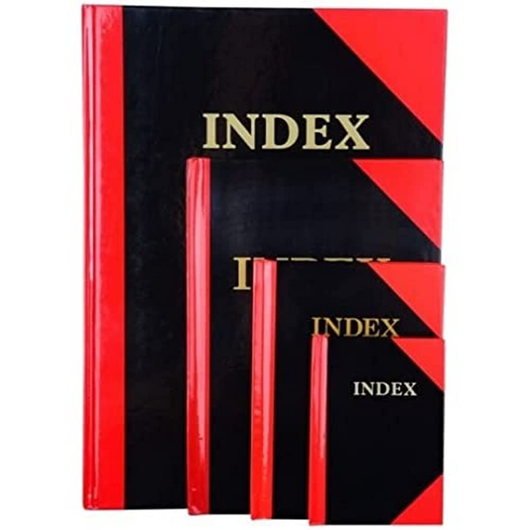 Premier Stationery A7 Indexed A-Z Casebound Ruled Hard Cover Notebook ...