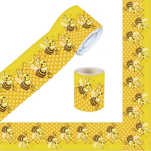 Amazon.com : Whaline 69Ft Summer Glitter Bulletin Board Borders 5 ...