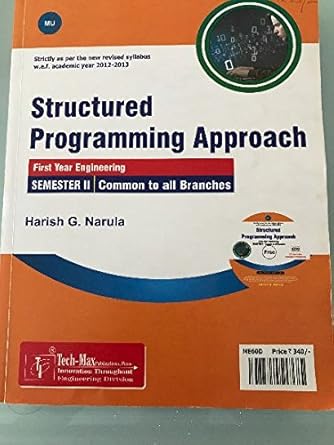 Structured Programming Approach by Harish G. narula : Amazon.in: Books
