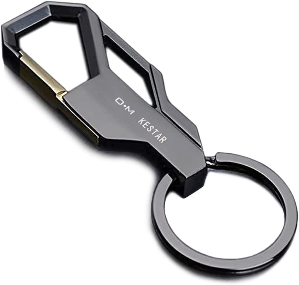 Amazon.com: 2 Pieces Metal Keychains Keyring Heavy Duty Zinc Alloy Key ...