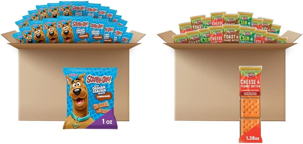 Amazon.com: Kellogg's SCOOBY-DOO! Baked Graham Cracker Snacks, Made ...