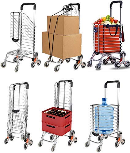 Buy CBEX Folding Shopping Cart Utility Transit Stair Climbing Cart ...