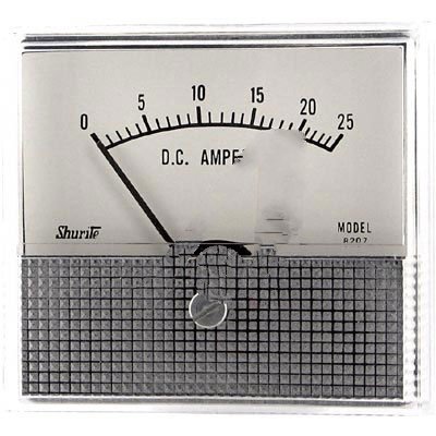 Shurite 8207Z, Ammeter; 0 to 25 A; 5%; 2.5 in; Polystyrene Cases with ...