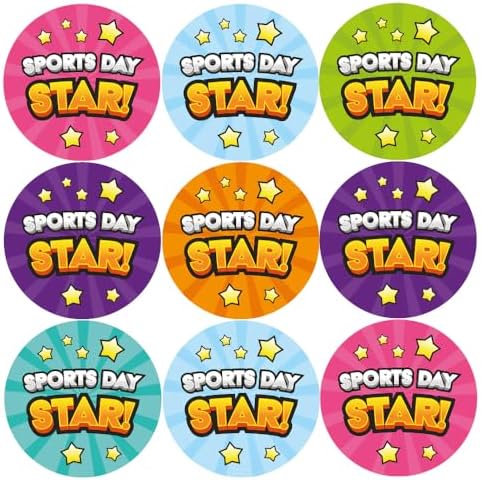 144 Sports Day Star Reward Stickers For Children, School Teachers ...