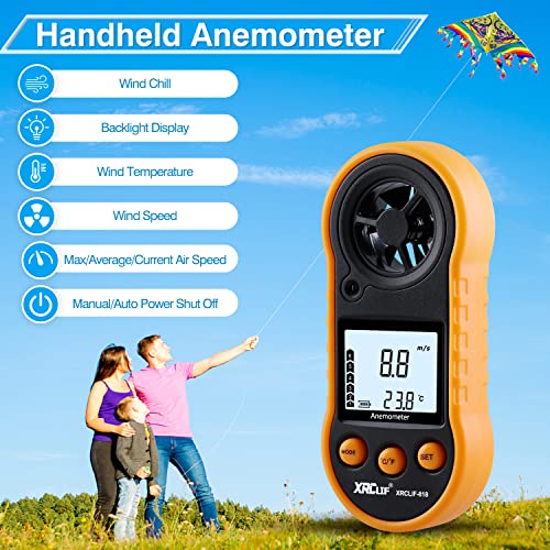 Digital Wind Speed Meter Anemometer Handhled Wind Gauges Air Flow ...