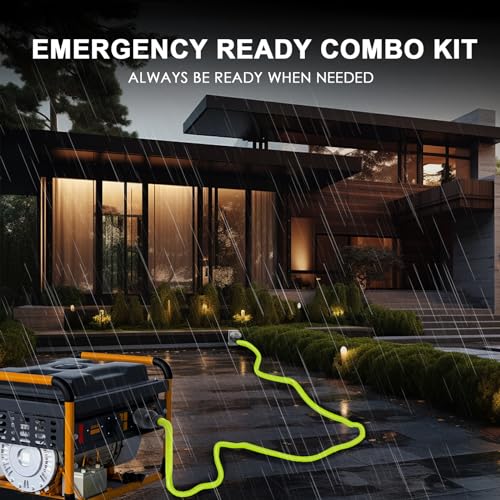 30 Amp Generator Cord 10FT and Power Inlet Box, NEMA L14-30P/L14-30R ...