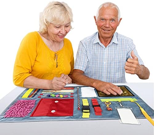 Amazon.com: Fidget Blanket for Elderly with Dementia, Alzheimers ...