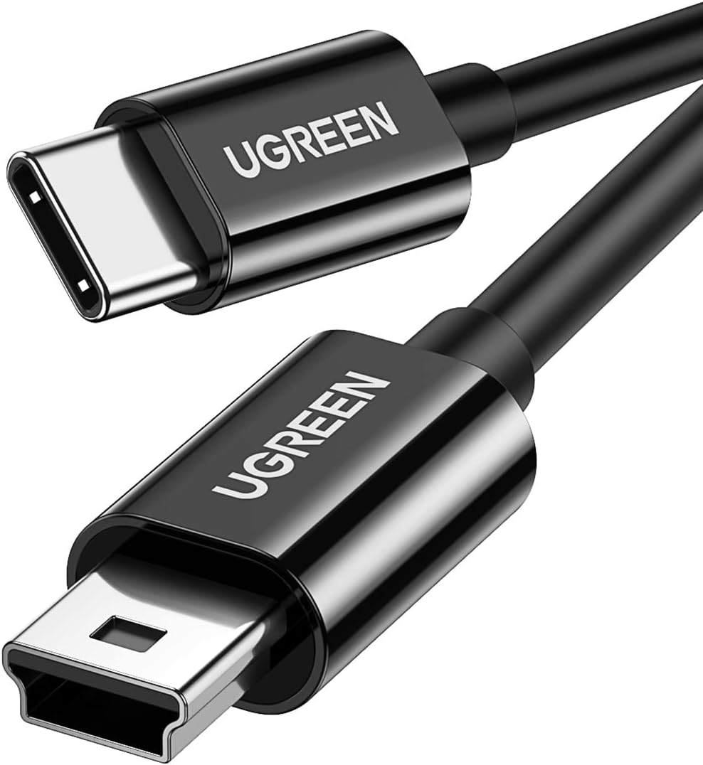Amazon | UGREEN ミニUSBケーブル C-miniB端子 タイプCオス - miniBオス USB2.0ケーブル データ転送と ...