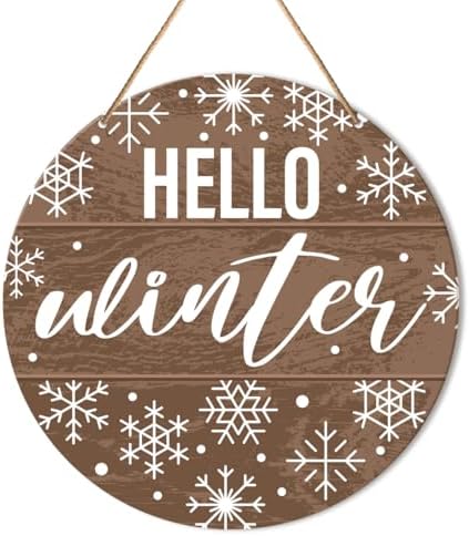 Amazon.com : Sfozstra Winter Welcome Sign, "Welcome Winter" Front Door ...