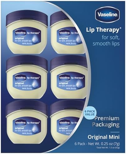 Amazon.com : Vaseline Lip Therapy Original Mini, 0.25 ounces (Pack of 4 ...