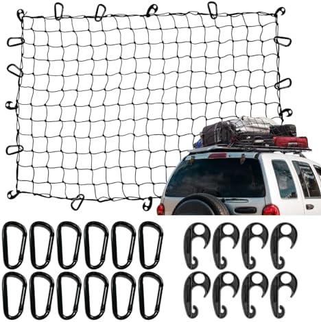 Amazon.com: BonsMax 4'x6' Cargo Net with Hooks for SUV RV Roof Rack ...