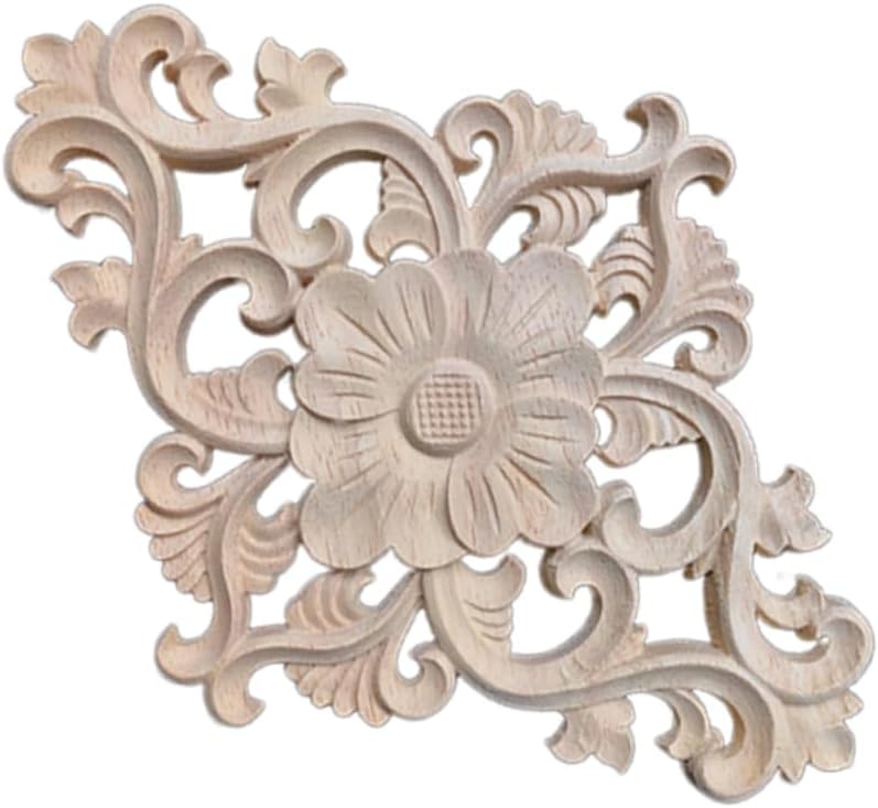 Amazon.com: IMIKEYA 4 Pcs Carved Wood Applique Decorative Appliques ...