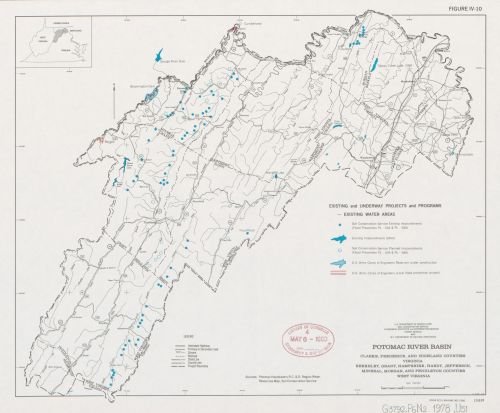 1978 Map Potomac River basin : Clarke, Frederick, and Highland Counties ...