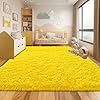 Amazon.com: Ailyei Soft Shag Rugs for Bedroom, 4x6 Yellow Fluffy Shaggy ...