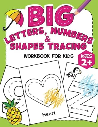 BIG Letters, Numbers & Shapes Tracing Workbook for Kids: Big Tracing ...