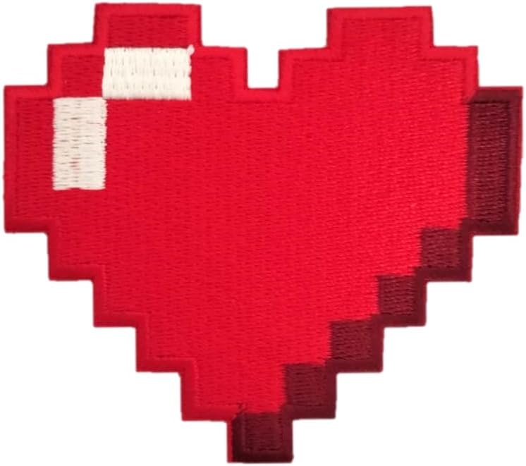 Amazon.com: Heart Patch, Pixel Art 8-bit Retro Patch, 3 inches - Iron ...