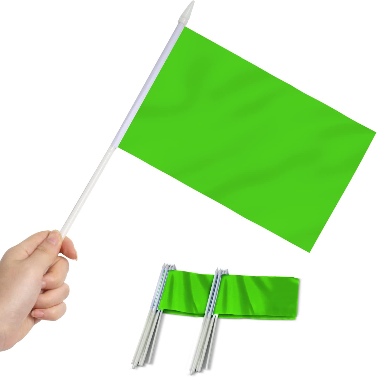 Amazon.com: TSMD Solid Green Pennant Banners Flags String DIY Bunting ...