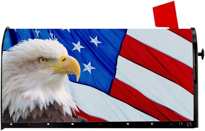 Amazon.com: LACOMENY American Eagle Patriotic Mailbox Cover American ...