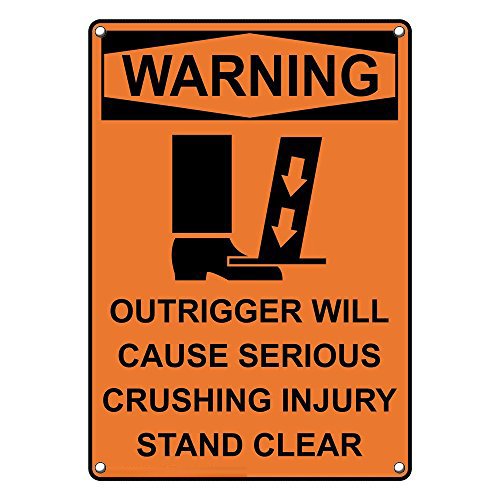 Amazon.com: Weatherproof Plastic Vertical OSHA Warning Outrigger Will ...