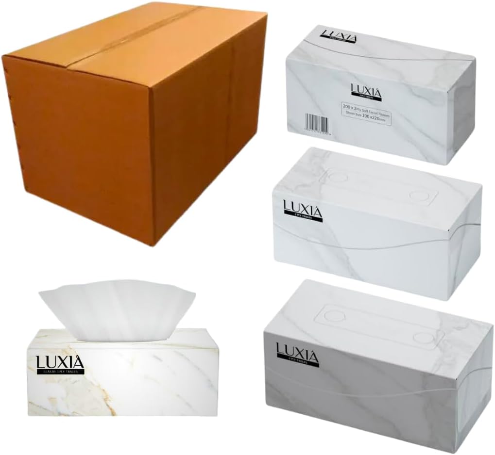 36 x Boxes Ultra Soft Luxurious 100 White Facial Family TISSUES 100 FIL ...