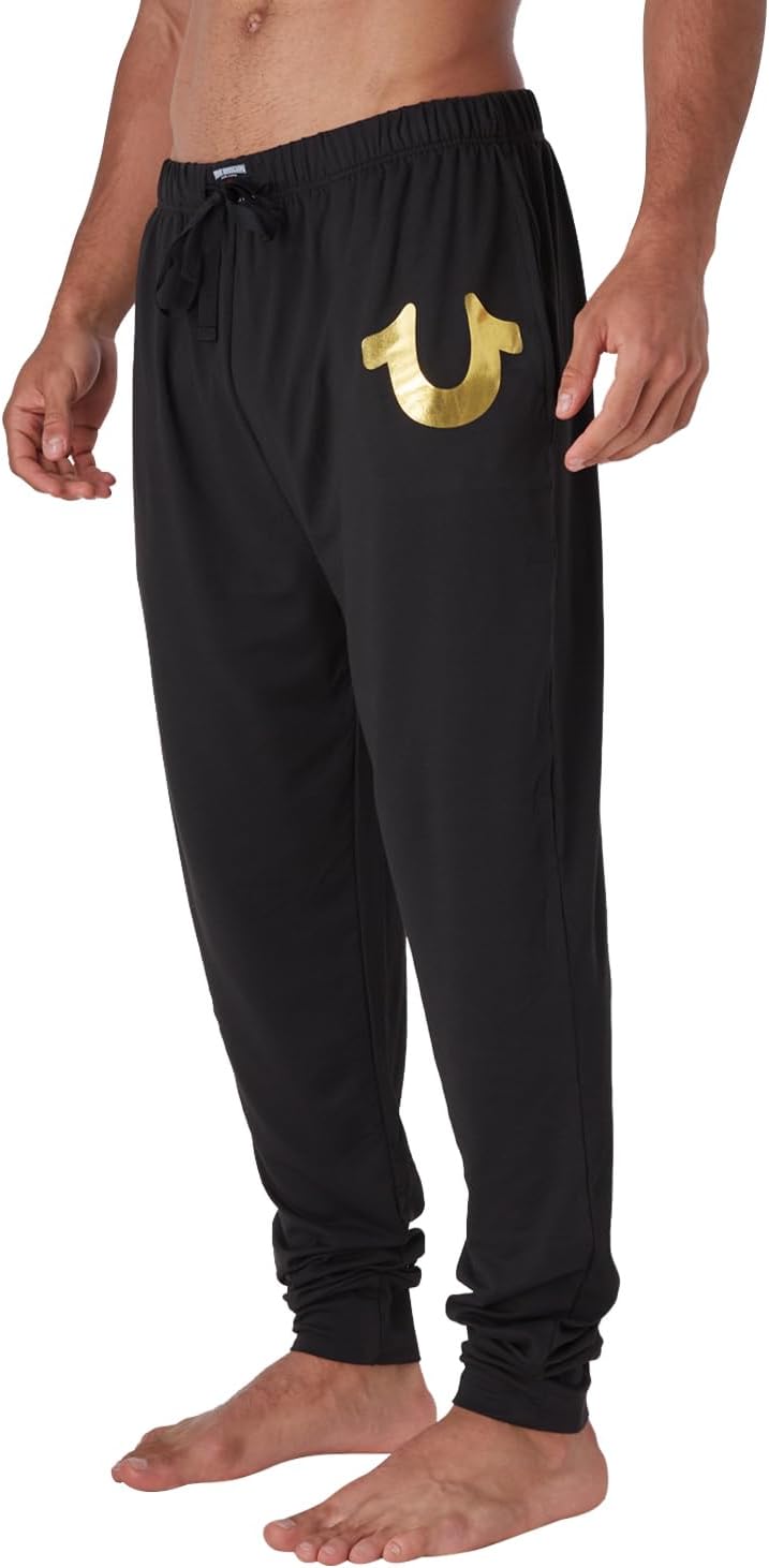 True Religion Mens Jogger Pajama Pants, Lightweight Lounge Casual Sleep ...