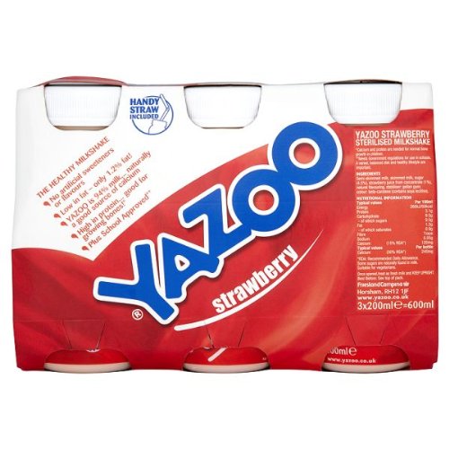 Amazon.com: Yazoo Milk Shaken Up with Strawberry 3 x 200ml : Grocery ...