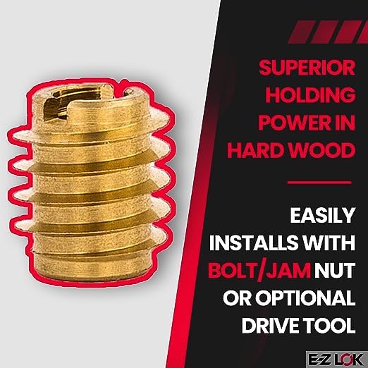 Snapklik.com : E-Z LOK Knife Threaded Insert For Hard-Wood, Brass ...