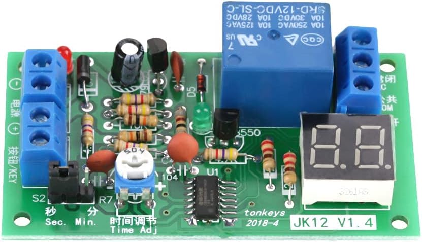 Timer-Schalter-Modul, DC 12V Einstellbare Verzögerung Timing Timer ...