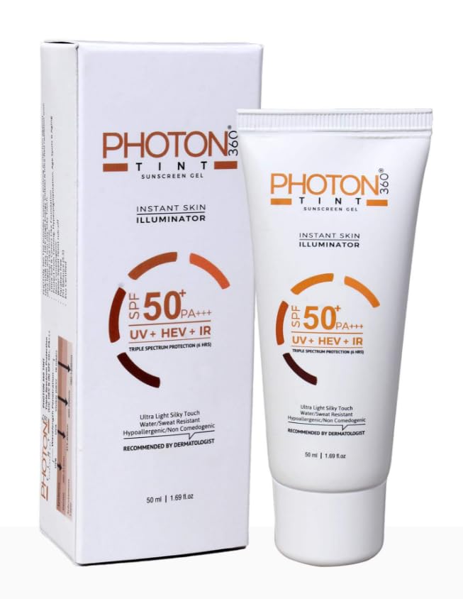Photon Tint 360 Sunscreen Gel SPF 50+ PA+++ : Amazon.in: Beauty