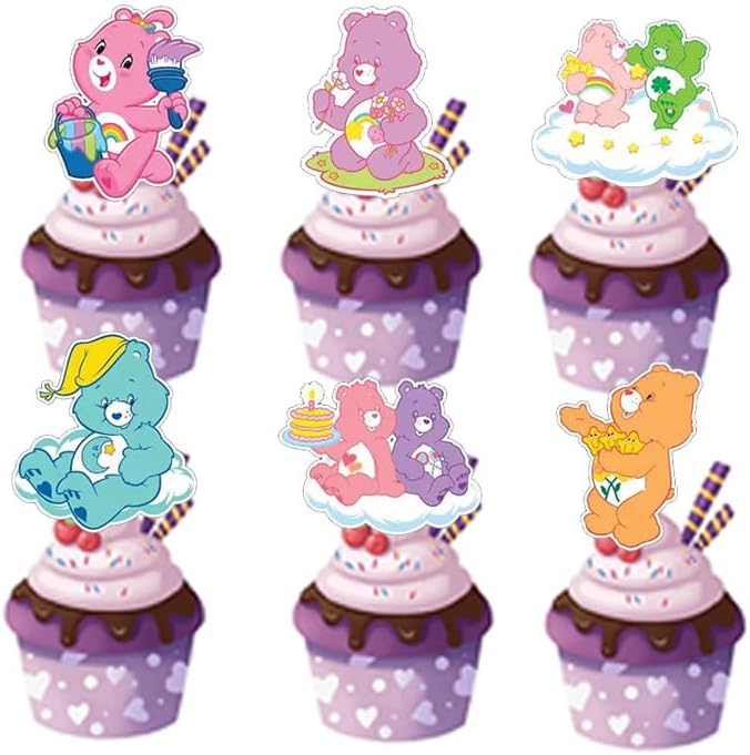 Amazon.com: 24PCS Children Cake Toppers Cupcake Toppers Cake ...