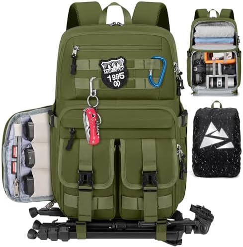 Amazon.com : RAINSMORE Camera Bag Backpack for DSLR/SLR/Mirrorless ...