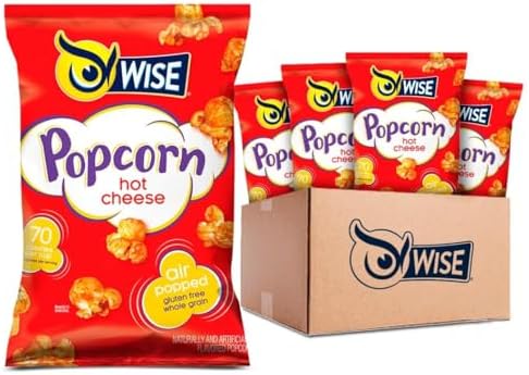 Amazon.com: Wise Snacks Popcorn, Hot Cheese, 5 Ounce, Gluten Free, Whole Grain, Air Popped - No ...