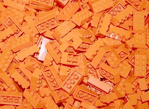 Amazon.com: dreambuilderToy 2x4 Orange Building Bricks: Pack of 180 ...